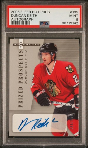2005 Fleer Hot Prospects #195 Duncan Keith RC Rookie Auto /999 ...
