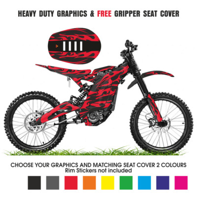 Sur-Ron graphics decals SURRON Sticker kit X LIGHT BEE ELECTRIC Flame ...