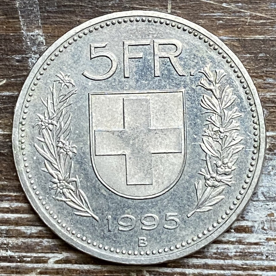 5 FR SWISS Francs 1968 B Confoederatio HELVETICA Collectible Circulated ...