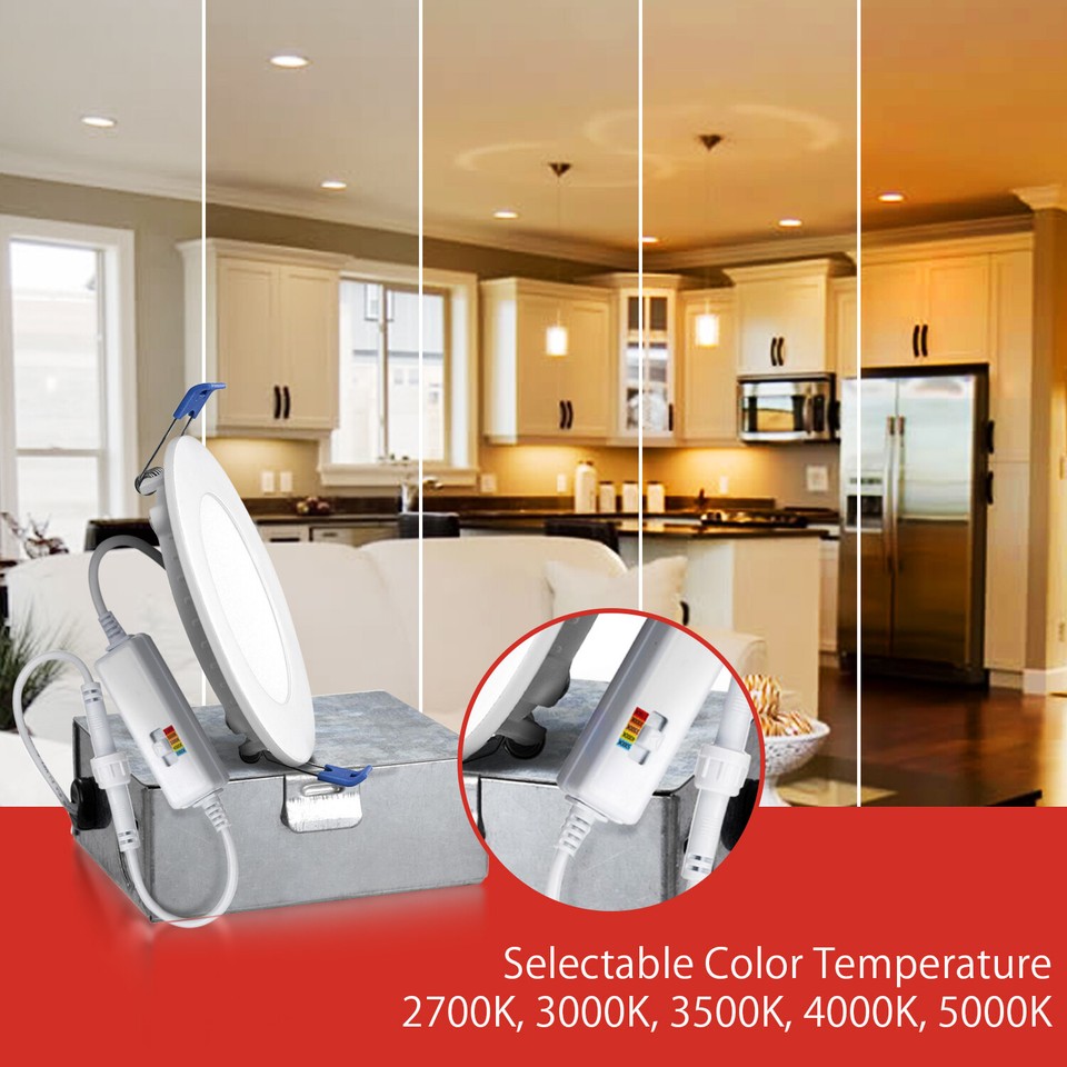 NEW ERA 12W 6 inches 5 CCT Selectable Slim Downlight 120V | eBay