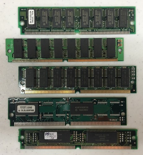 4MB SIMM RAM MODULE LOT, TOSHIBA DIGITAL MORE, NON-PARITY, 72 PIN, 5 ...