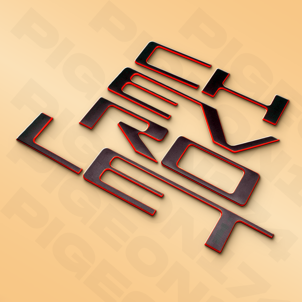 2019-2025 Raised Black Red Tailgate Letters Emblems For Chevrolet ...