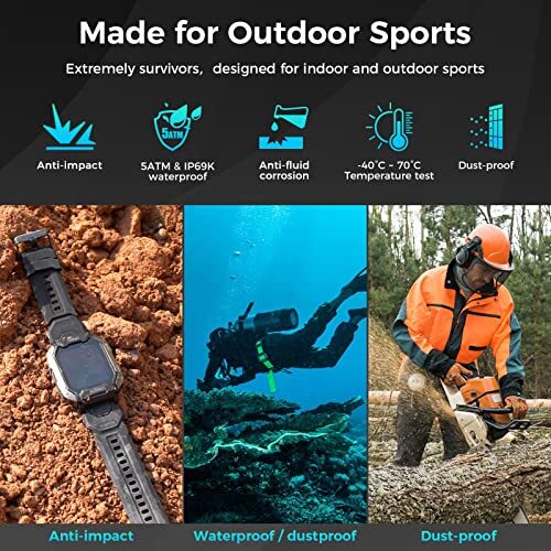 KOSPET Smart Watches for Men/Women - Bluetooth Dial/Answer Call 5ATM ...