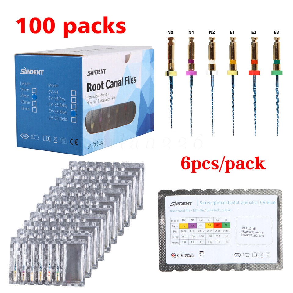 1-10Packs Dental Endodontic Rotary File NITI Root Canal Files Endo ...