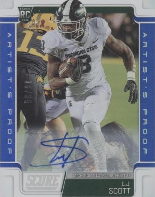 2019 Score - Rookies L.J. Scott #408 Artist Proof Signatures /35 (AU ...