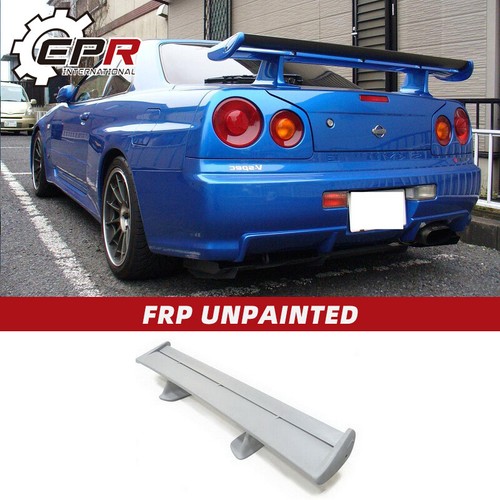 For Nissan Skyline R34 GTR OE Style FRP Unpainted Rear Trunk Spoiler ...