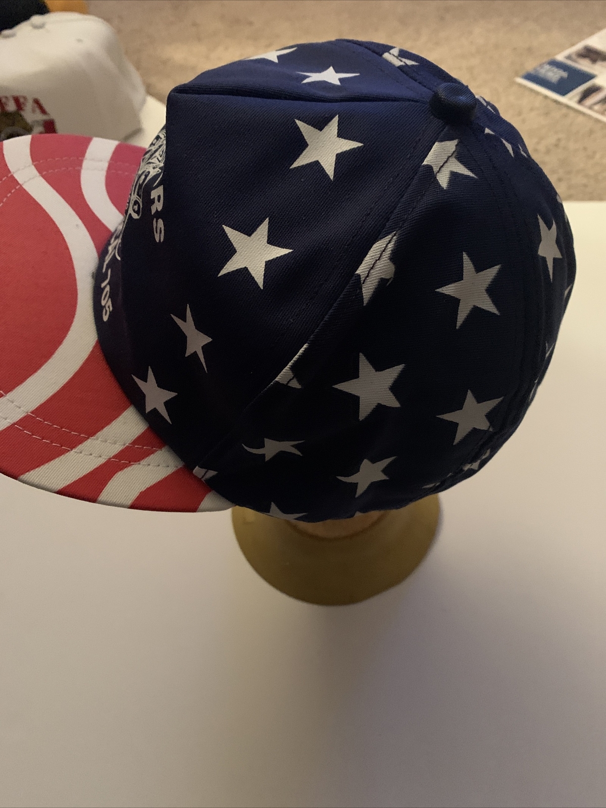 Vtg Teamsters Local 745 Snapback Flag Cap Hat Made In USA New | eBay