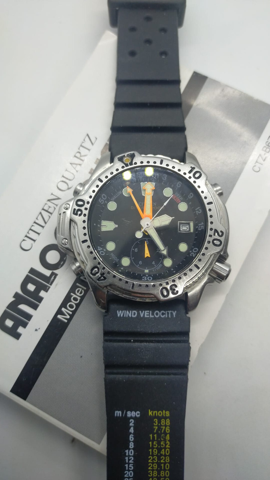 OROLOGIO CITIZEN AQUALAND 5812 DIVER 200MT PROFONDIMETRO REVISIONATO ...