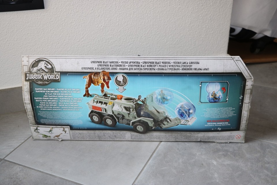 Jurassic World Gyrosphere Blast Vehicle Set Veicolo Girosfera Mattel ...