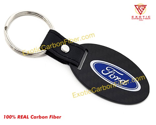 Ford Classic Blue Logo Carbon Fiber Key Fob - 2x2 Gloss | eBay