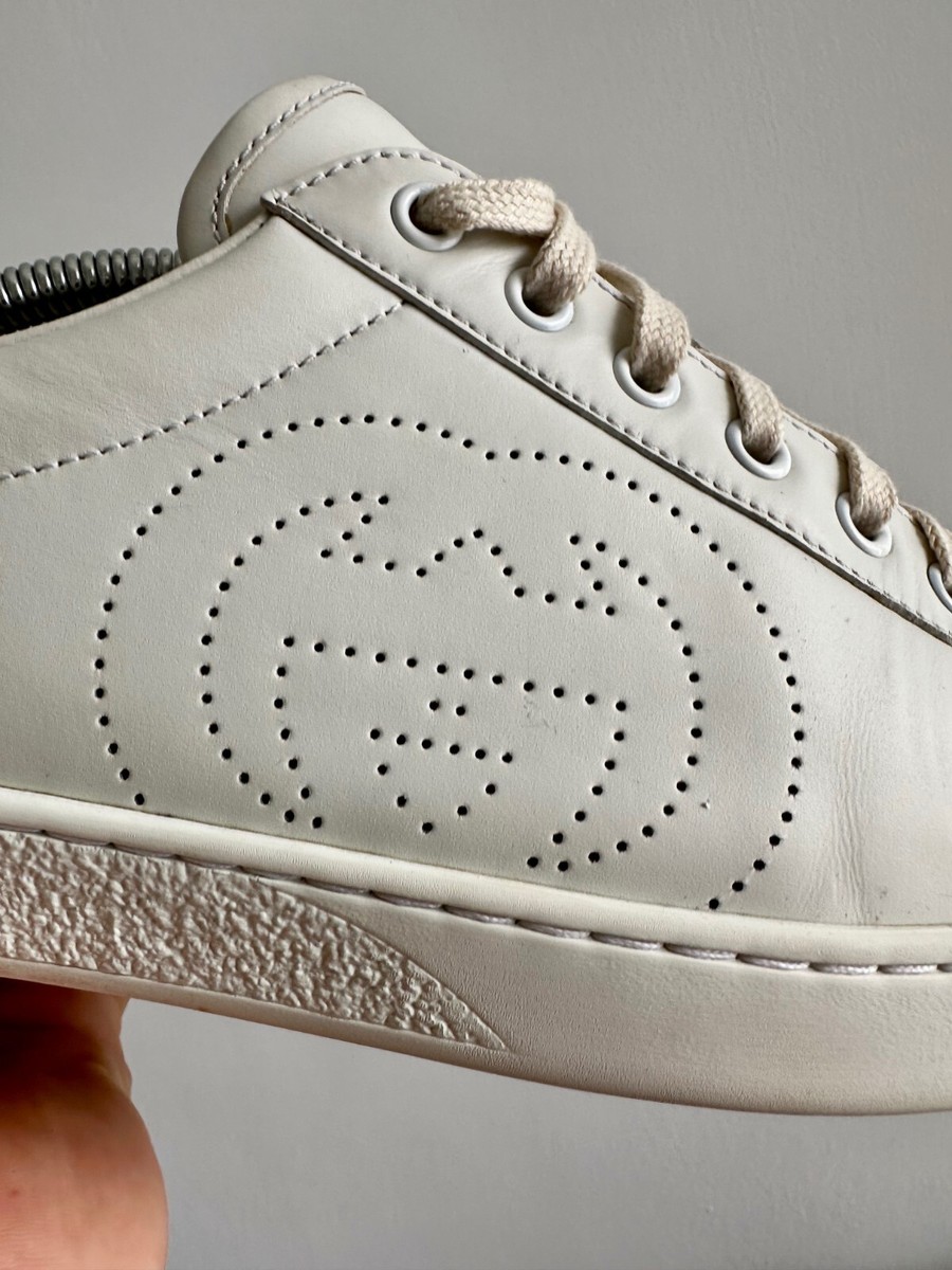 AUTH! Gucci Ace 'Interlocking G' low top sneakers leather AUTH! Gucci Ace 'Interlocking G' low top sneakers leather