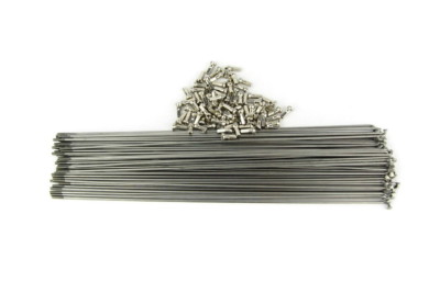 13g (2.3mm) 6 X ebike Bicycle spokes inc Nipples Sapim Stainless Custom ...