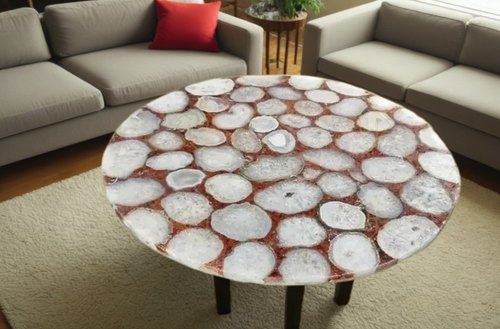 Luxury White Agate Coffee Table - Natural Stone Handmade Furniture ...