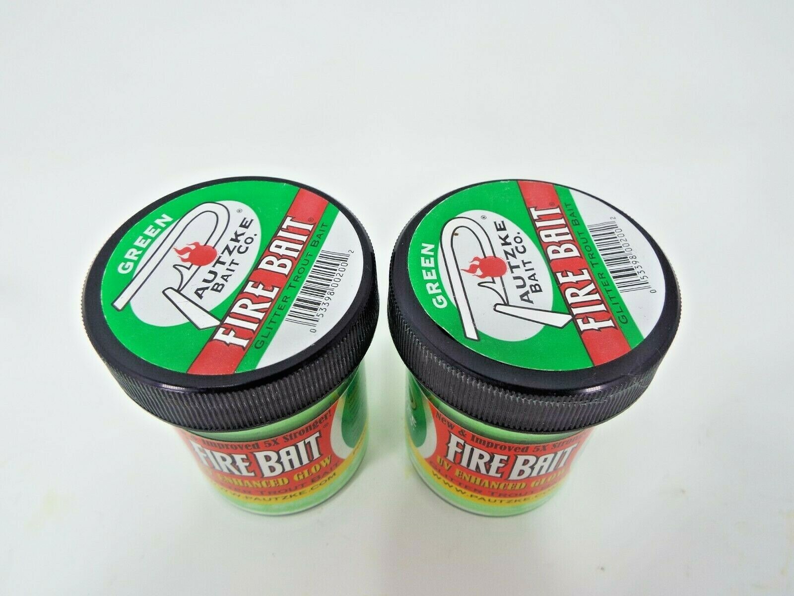 Lot of 2 Pautzke Fire Bait Dough Glitter Trout Fishing Bait 1.5oz Jars ...