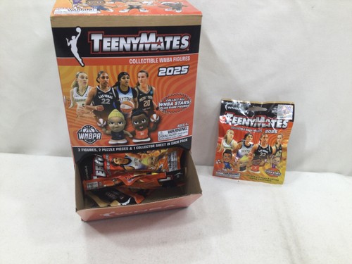 NEW 2024 WNBA TeenyMates Mini Figure Blind Box 32 Packs Display Caitlin ...