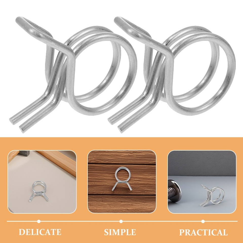 200 Pcs Hose Clamp Clips Spring Type Clamps Stainless Steel Pipe | eBay