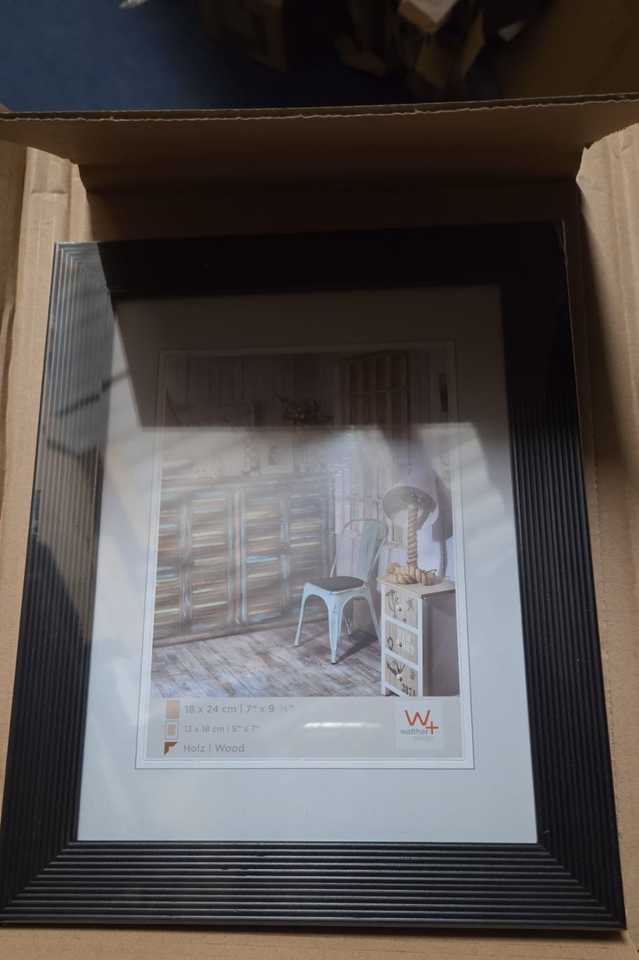 walther design Picture Frame Black 18 x 24 cm Grado Wooden Frame HI824B ...