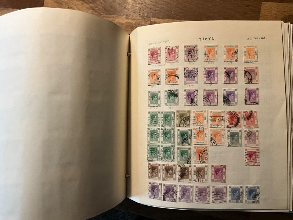 Hong Kong stamps QV-QE2 M&U large collection peg album a116 | eBay