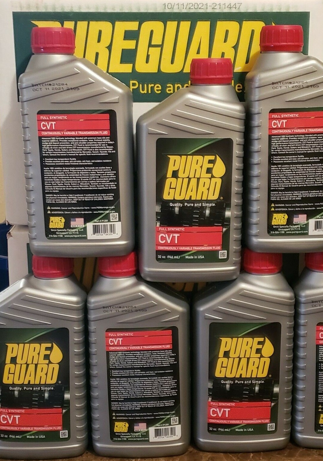 ATF CVT FULL SYNTHETIC UNIVERSAL and Contains SHELL GREEN VI (6 PACK-1 ...