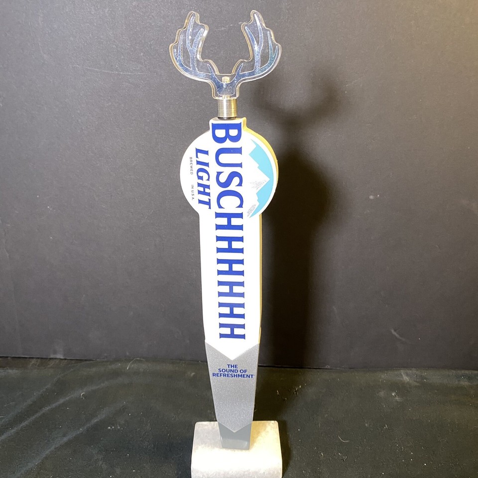 Busch Light Draft Beer Tap Handle With Buck Antler Topper Bar Keg ...
