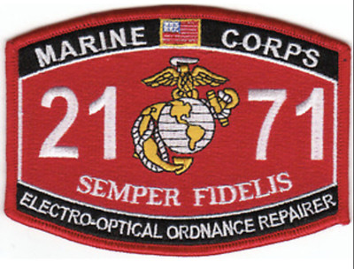 MARINE CORPS MOS 2171 ELECTRO-OPTICAL ORDNANCE REPAIRER EGA EMBROIDERED ...
