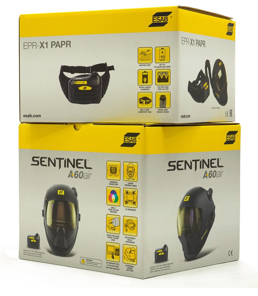 ESAB Sentinel A60 + PAPR EPR-X1 Airfed Welding Mask Helmet Automatic | eBay