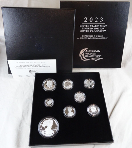 2023 Limited Edition Silver Proof Set US Mint 8 Coins OGP American ...