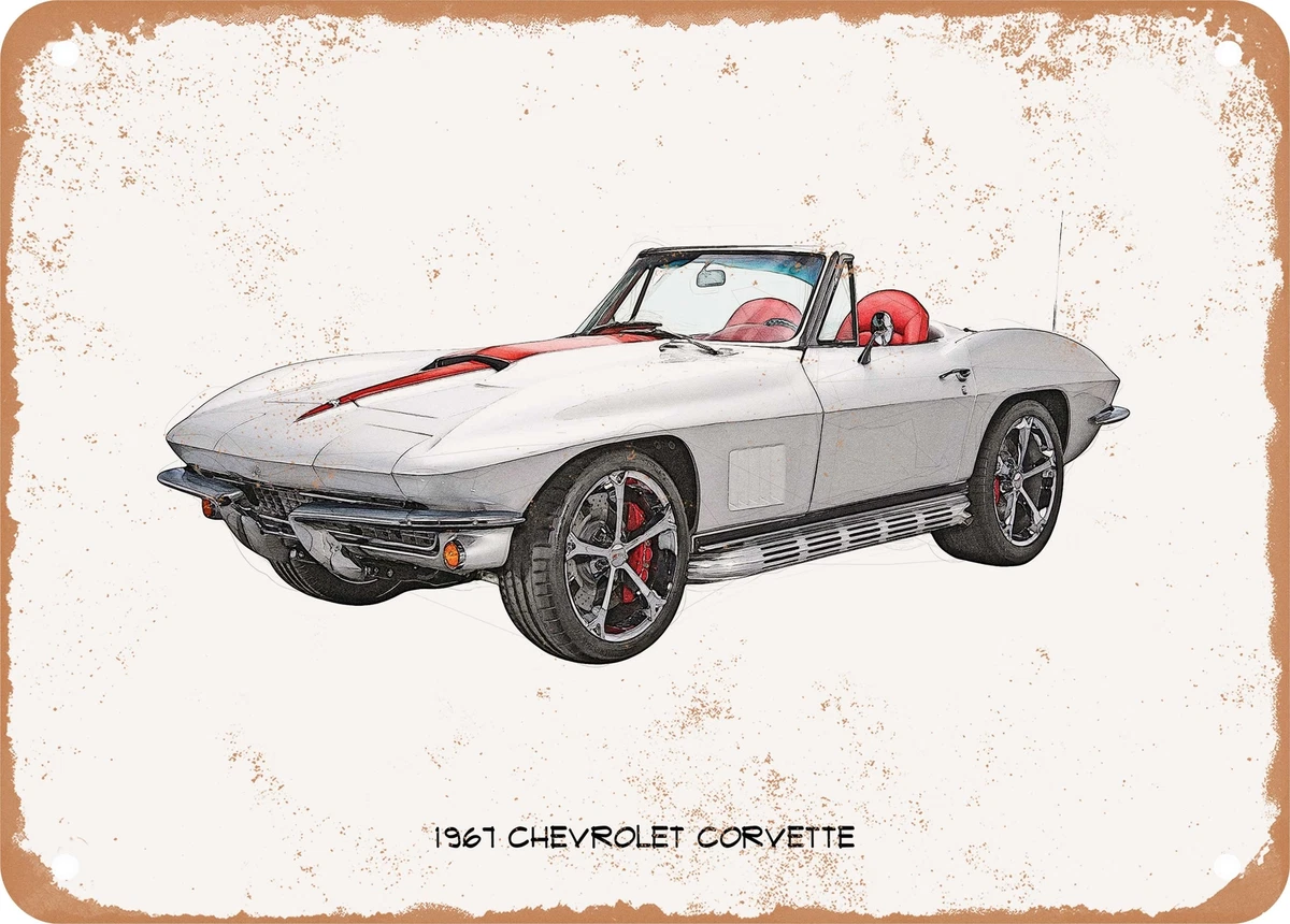 Corvette Pencil Drawing