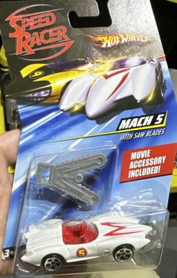 Speed Racer 2007 Mach 5 with Saw Blades Hot Wheels Car New package B3 ...