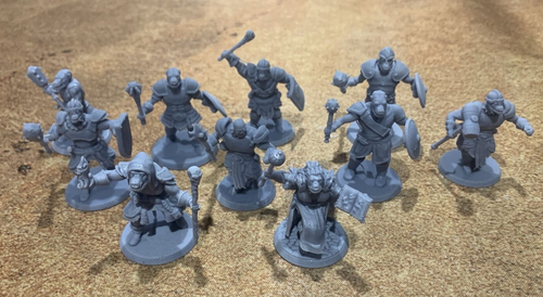 10x 28mm resin darkmen, Dark trolls, orcs RPG / tabletop Games ...