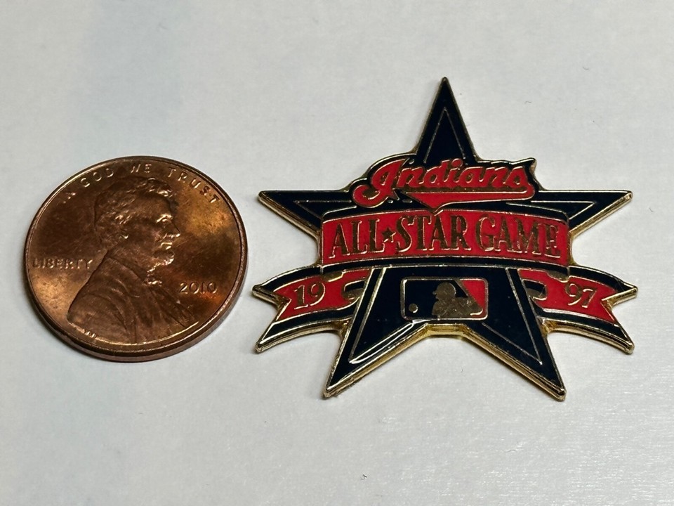 Vintage Cleveland Indians Jacket Lapel Hat Pin July 8 1997 All Star ...