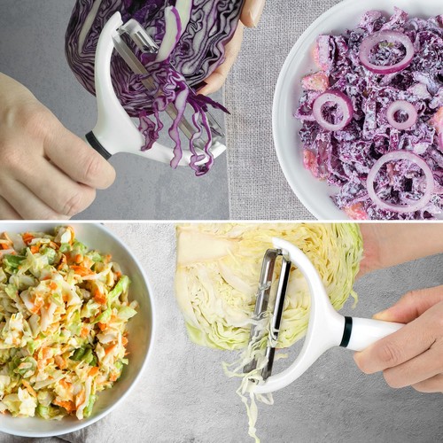 2PCS Cabbage Shredder Slicer Peeler for Coleslaw, Cabbage Cutter Grater ...
