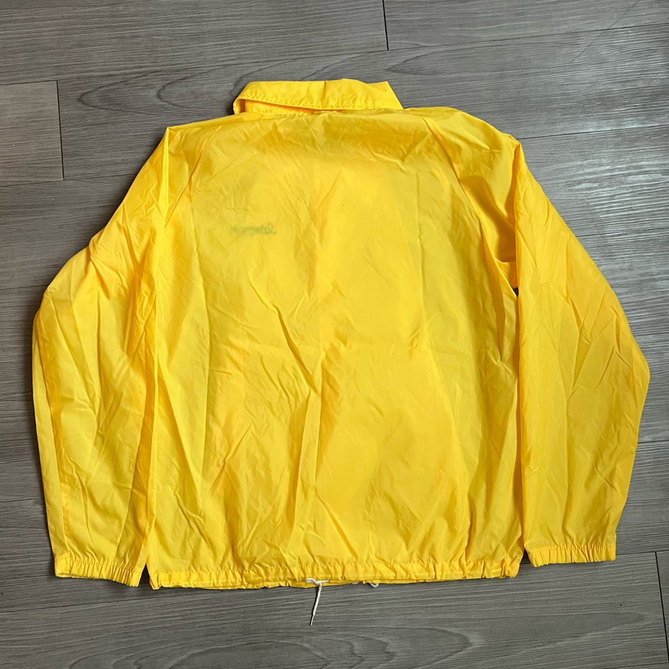Vintage 80s Schweppes Ginger Ale Windbreaker Jacket Snap Front Yellow ...