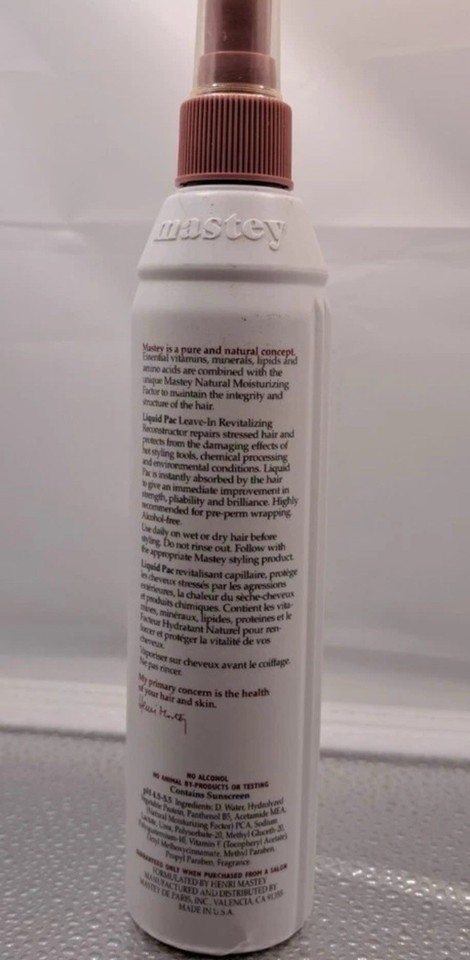 Mastey Paris Liquid Pac Revitalizing Reconstructor for Stressed Hair ...