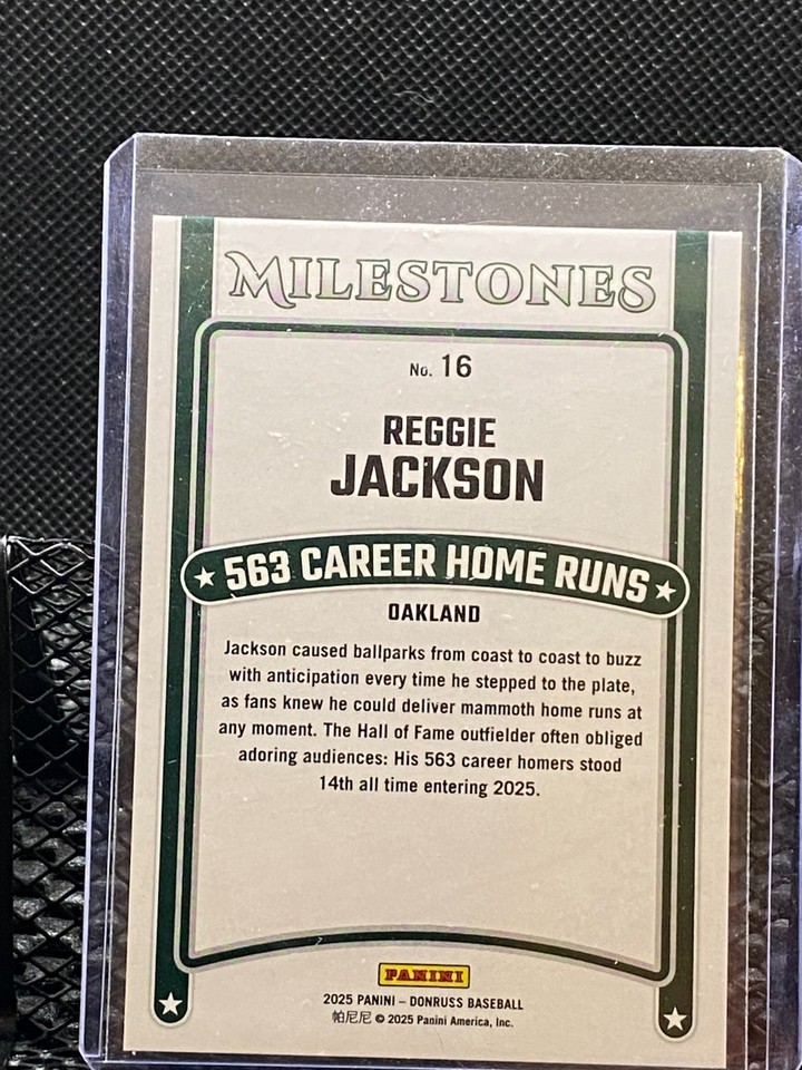 Reggie Jackson 2025 Donruss Milestones Holo #168/199 - A's | eBay