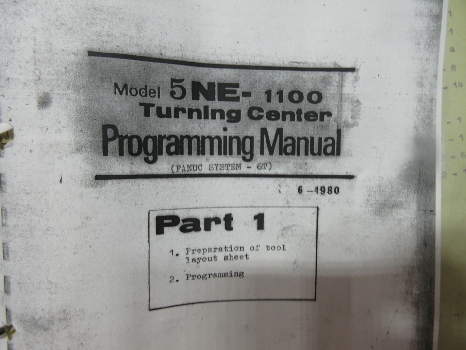 HITACHI SEIKI 5NE-1100 CNC LATHE PROGRAMMING MANUAL PART 1 6-1980 | eBay