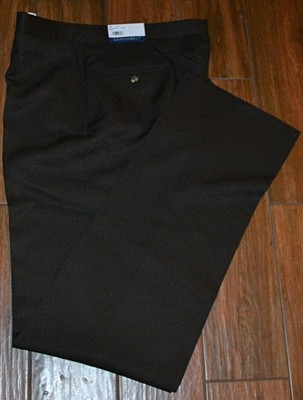 Sansabelt Polyester Dress Pants Brown 36 Regular Flat Front New ...