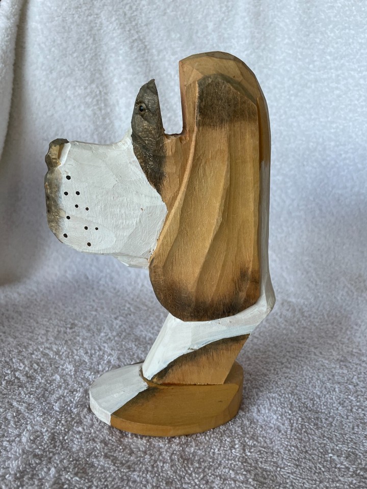 Peepers Wood Carved Beagle Basset Hound Dog Reading Glasses Stand ...