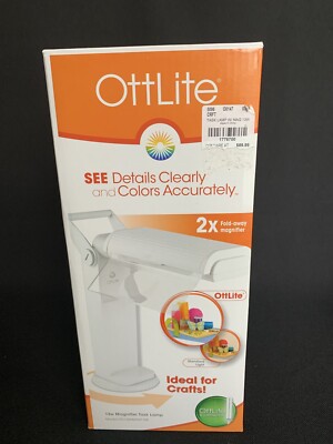 New Ottlite Magnifier Task Lamp Swivel Base Fold Away with Original Box ...