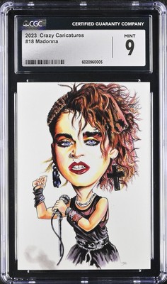 2023 Tim Breyer Crazy Caricatures #18 MADONNA CGC 9 Pop 1 highest HOF ...