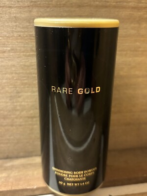 New Avon Rare Gold 1.4oz Shimmering Body Powder Talc 2002 Sealed 40g 1. ...