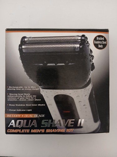 Aqua Shave II: Complete Men's Shaving Kit; Wet/Dry, Dual Blade ...
