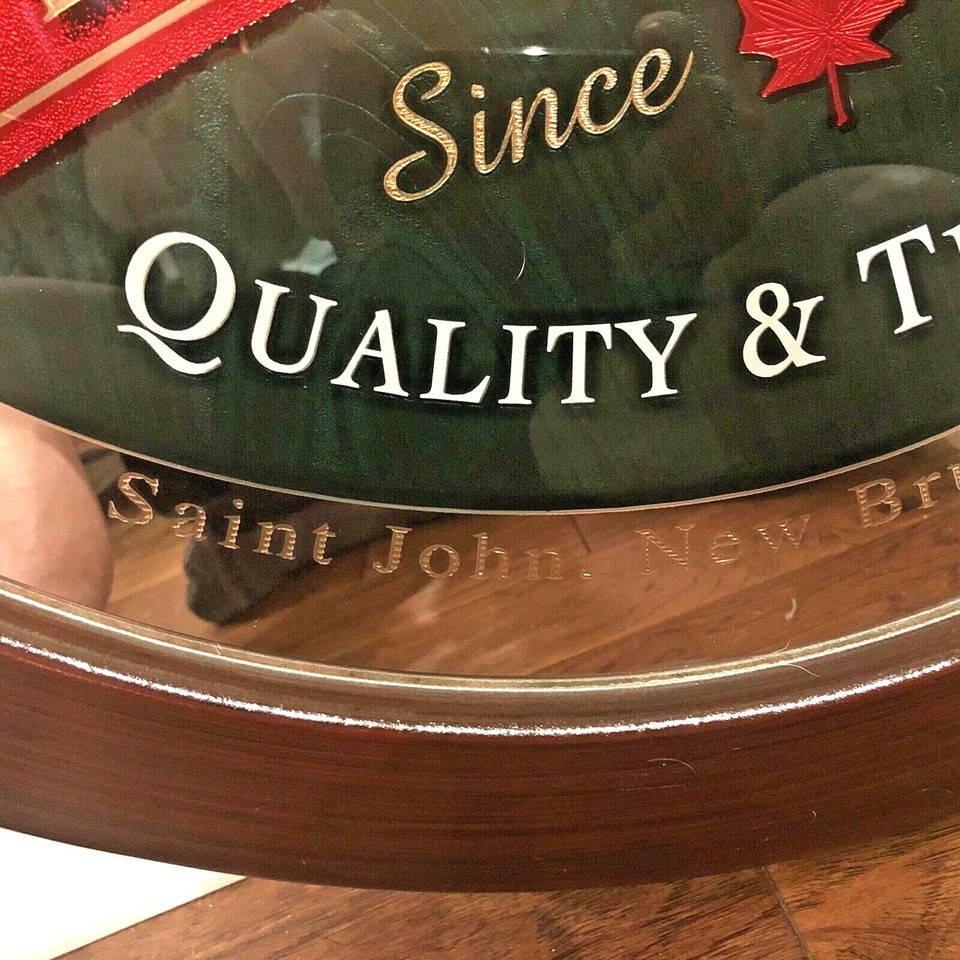 MOOSEHEAD LAGER BEER GIANT WOOD FRAMED MIRROR BAR PUB BARBACK SIGN 33 ...