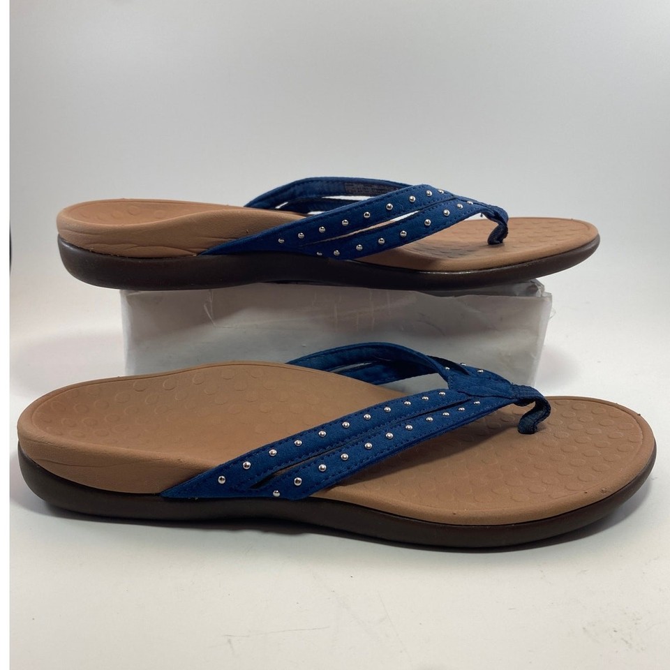 Vionic Tasha Dark Blue Toe Post Women's US Size 8 Flip Flop Sandals | eBay