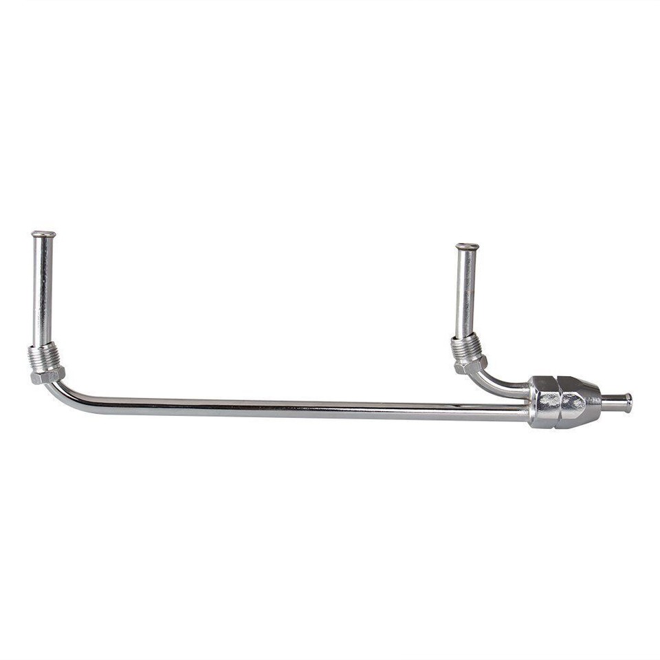 Chrome Dual Feed Fuel Line For Holley 3310 4160 Carburetor Fits Inlet 3 ...