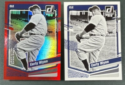 2023 Donruss Retro 1990 Red Holo & Base Cards #214 Early Wynn /2023 ...