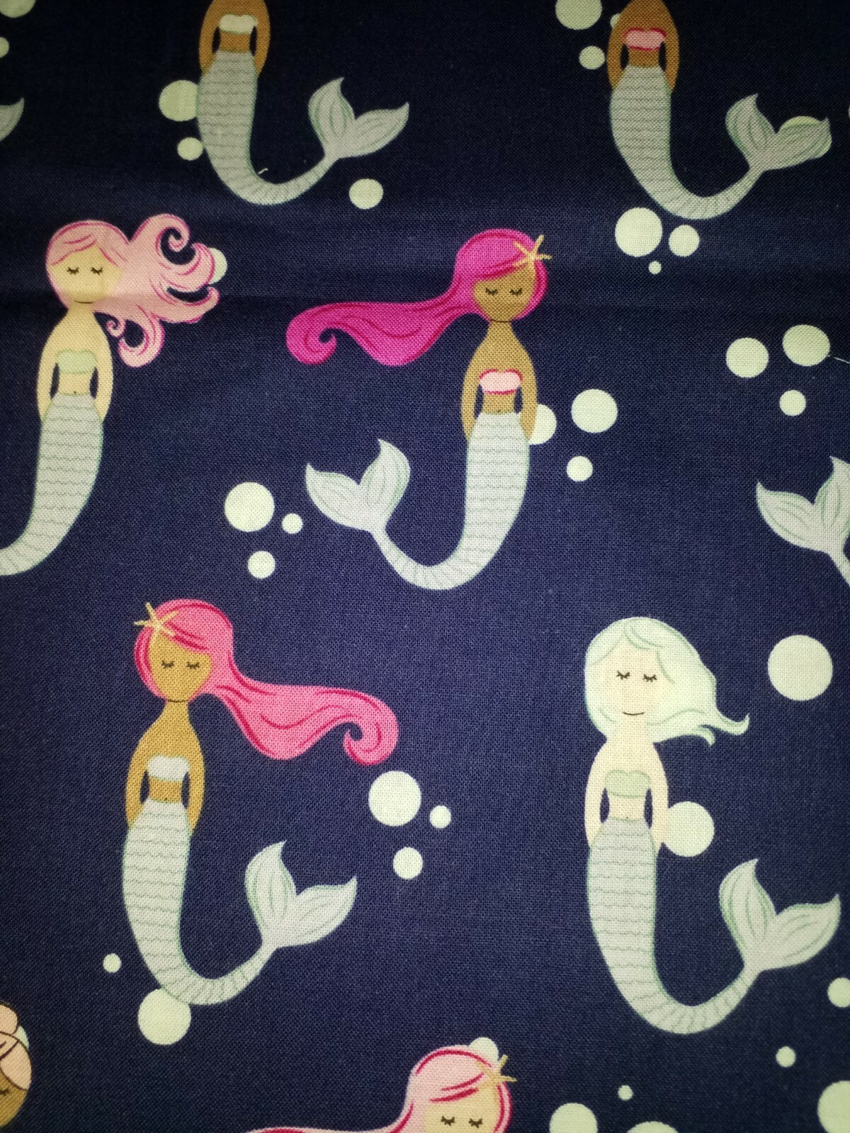 Mermaid cotton fabric Remnant | eBay