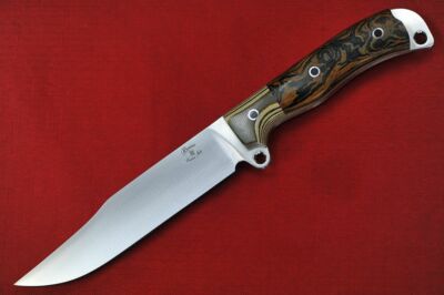 Busse Custom SHSJ Bowie Variant .235" Satin INFI G-rexed Black/Tan ...
