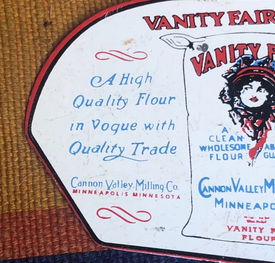 1920s VANITY FAIR FLOUR Pot & Pan Scraper Sign CANNON VALLEY MILLING ...