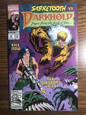 DARKHOLD 4 AGATHA HARKNESS SABRETOOTH Richard Case Cover MARVEL COMICS ...